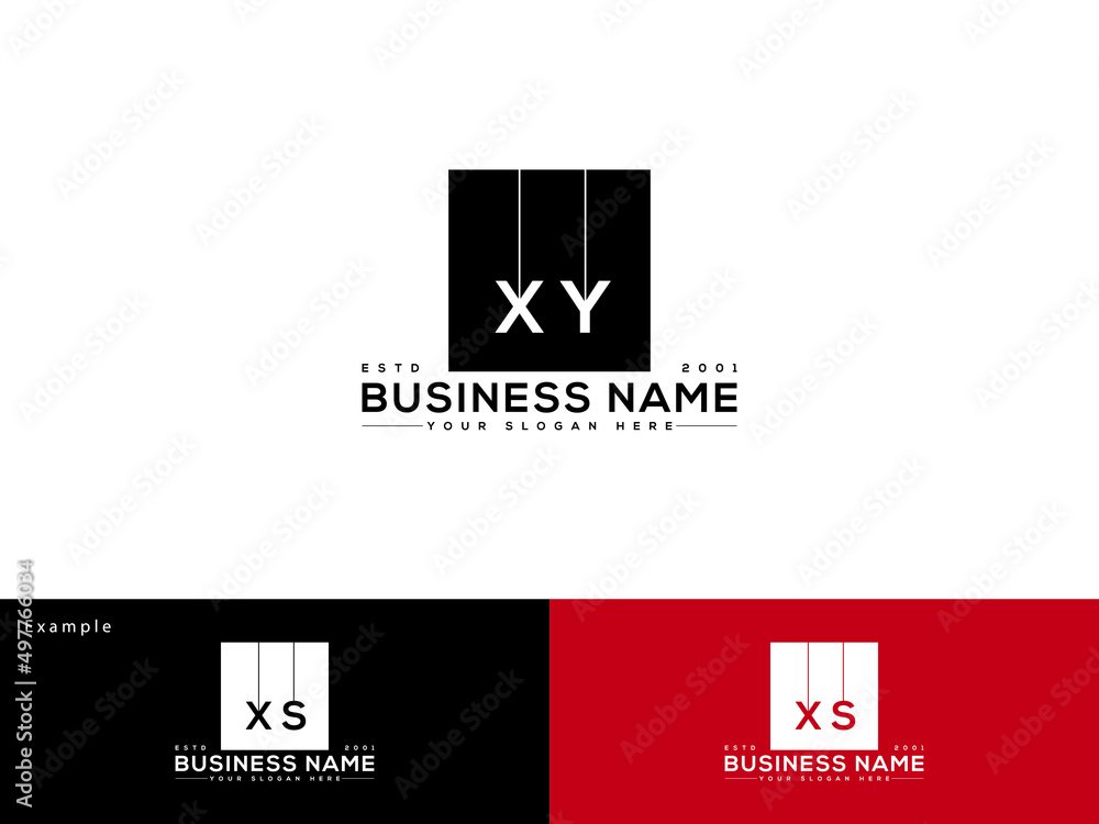 XY Logo, Letter Xy yx Vector Icon Image With Black And Square Logo ...