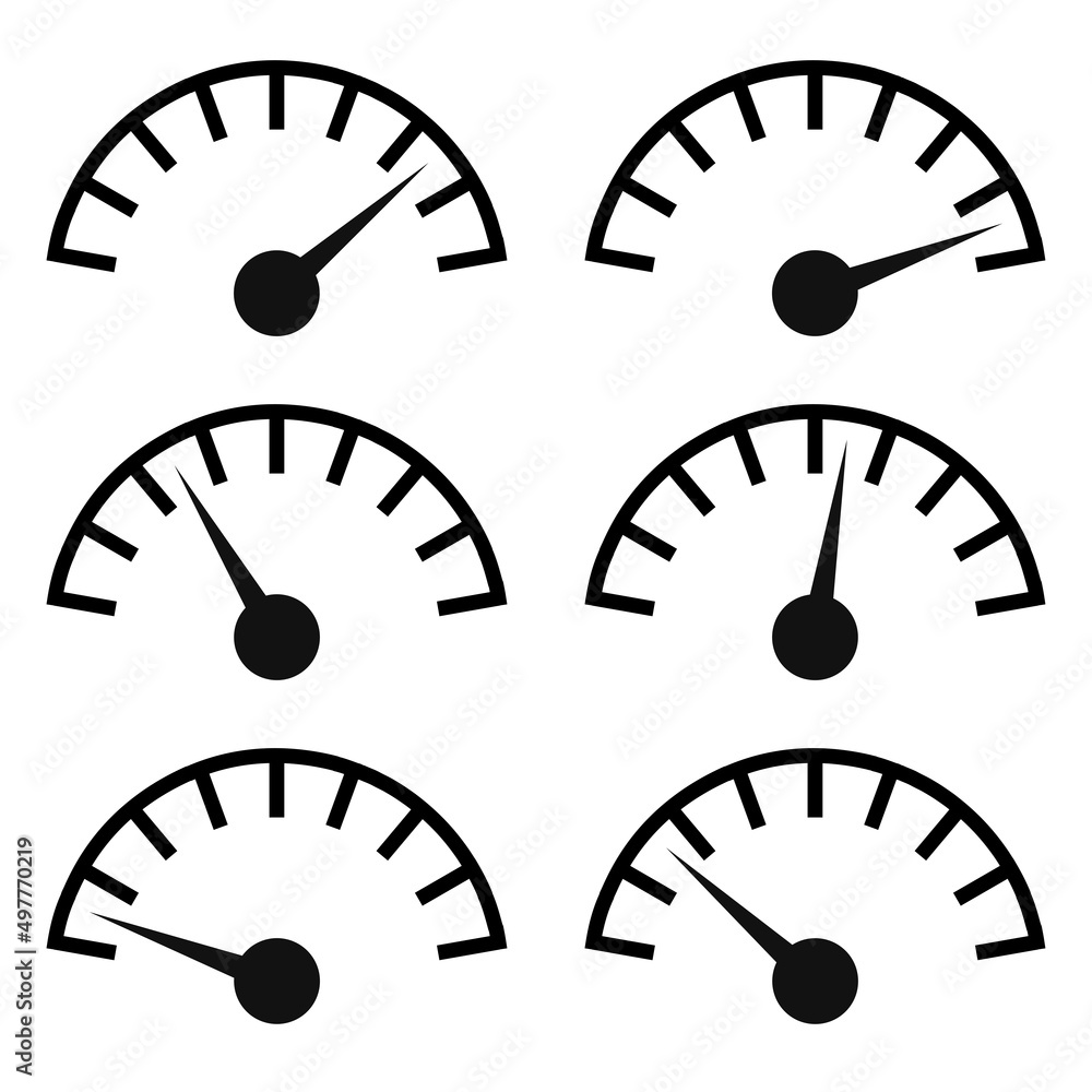 Gauge, meter, level indicator icon, symbol Stock Vector | Adobe Stock