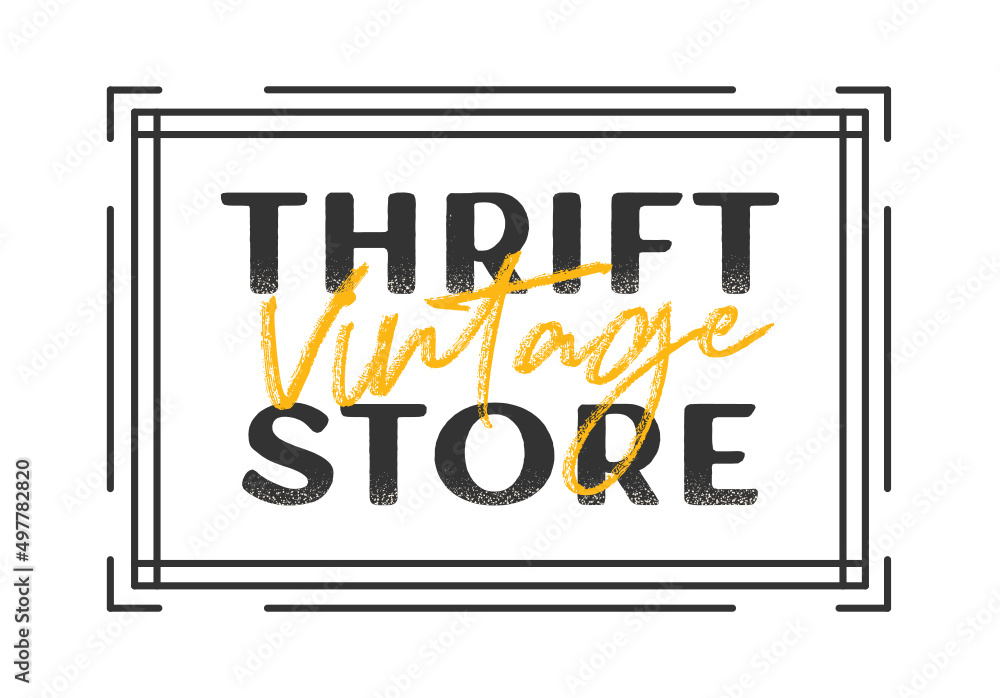Thrift Store Sign, Thrift Store Poster, Vintage Thrift Store, Vintage ...