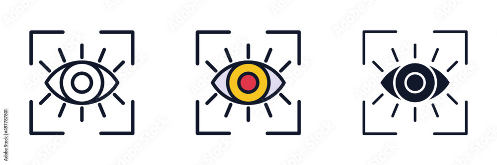 vision icon symbol template for graphic and web design collection logo ...