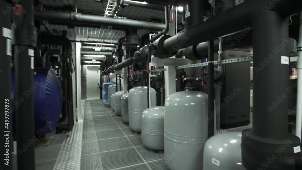 Vídeo do Stock: Data center server room, Switchgear room with raws of ...