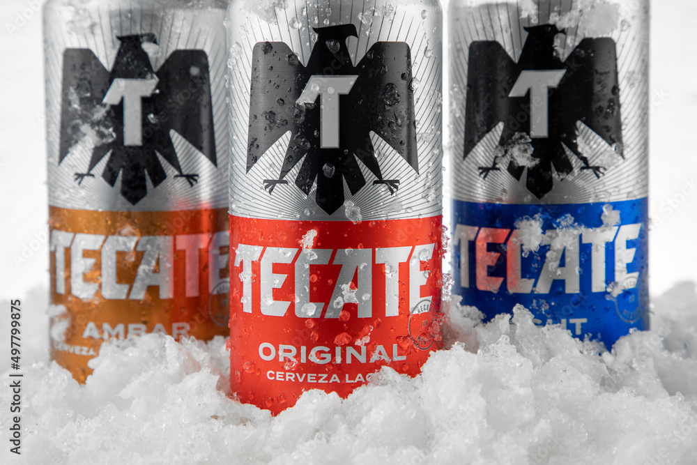 Foto de Mexico ,CDMX - April 08, 2022: Tecate, Original, Light and ...