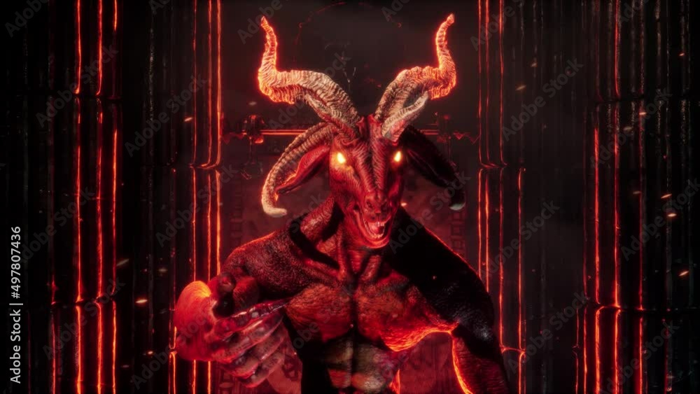 Goat Demon Baphomet VJ Loop – behold to the symbol of hell! Hold your soul or die in fear with ...