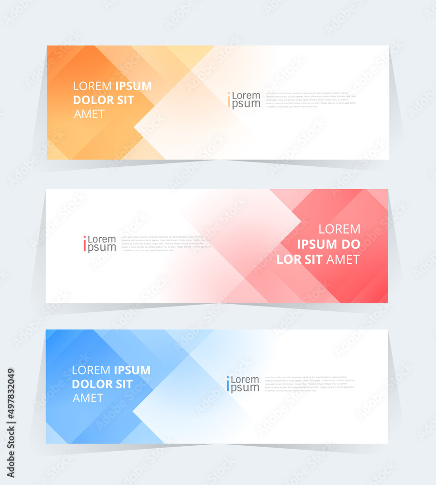 Geometric banner design with Vector presentation template. Stock Vector ...