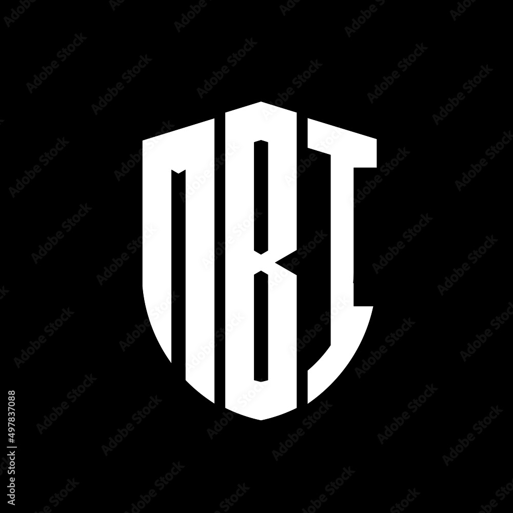 MBI letter logo design. MBI modern letter logo with black background ...