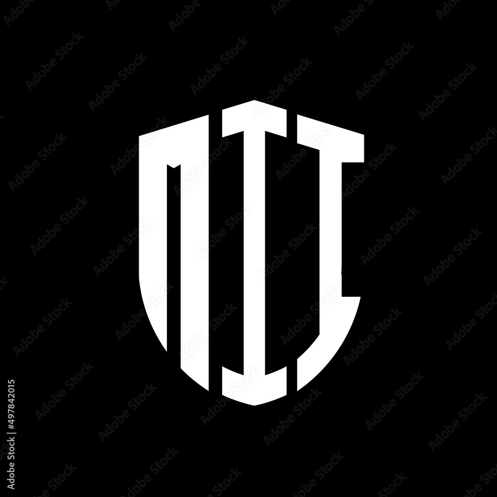 MII letter logo design. MII modern letter logo with black background ...