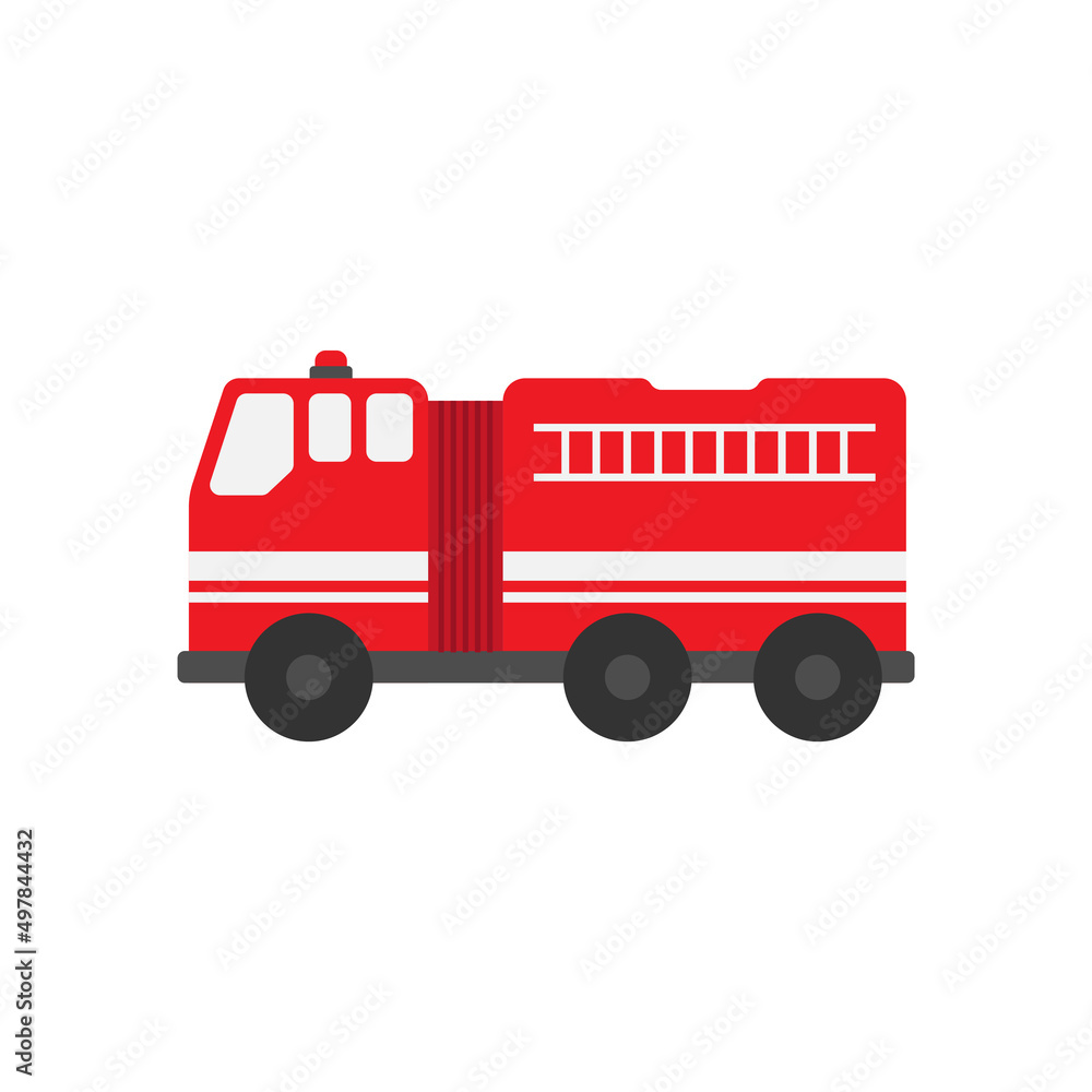 Fire truck transportation vehicle clipart illustration icon design ...