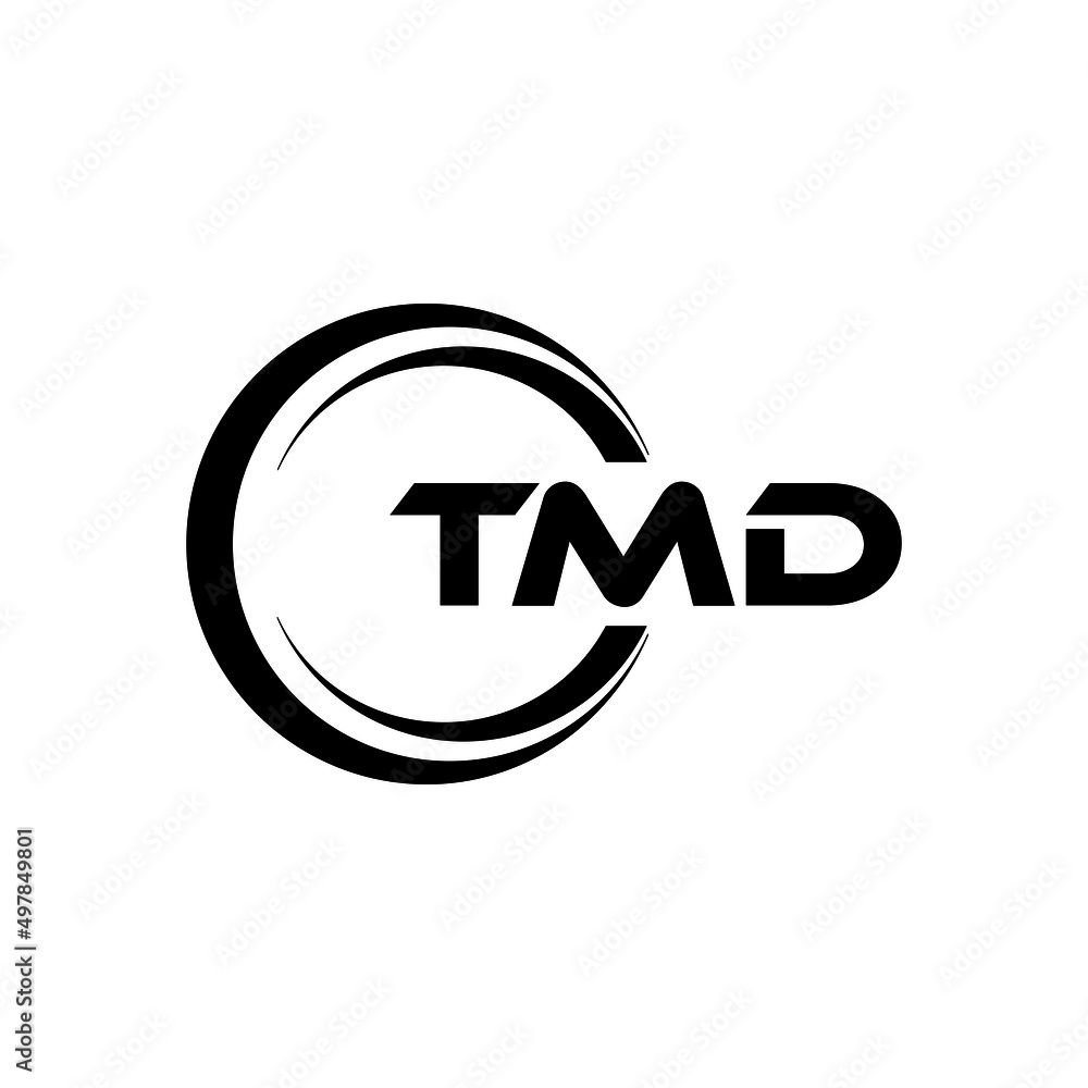 TMD letter logo design with white background in illustrator, vector ...