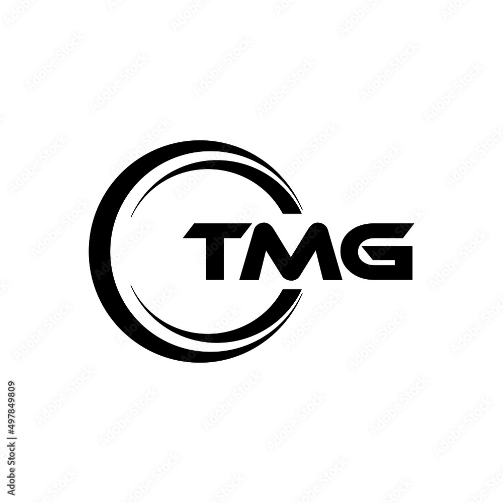 TMG letter logo design with white background in illustrator, vector ...