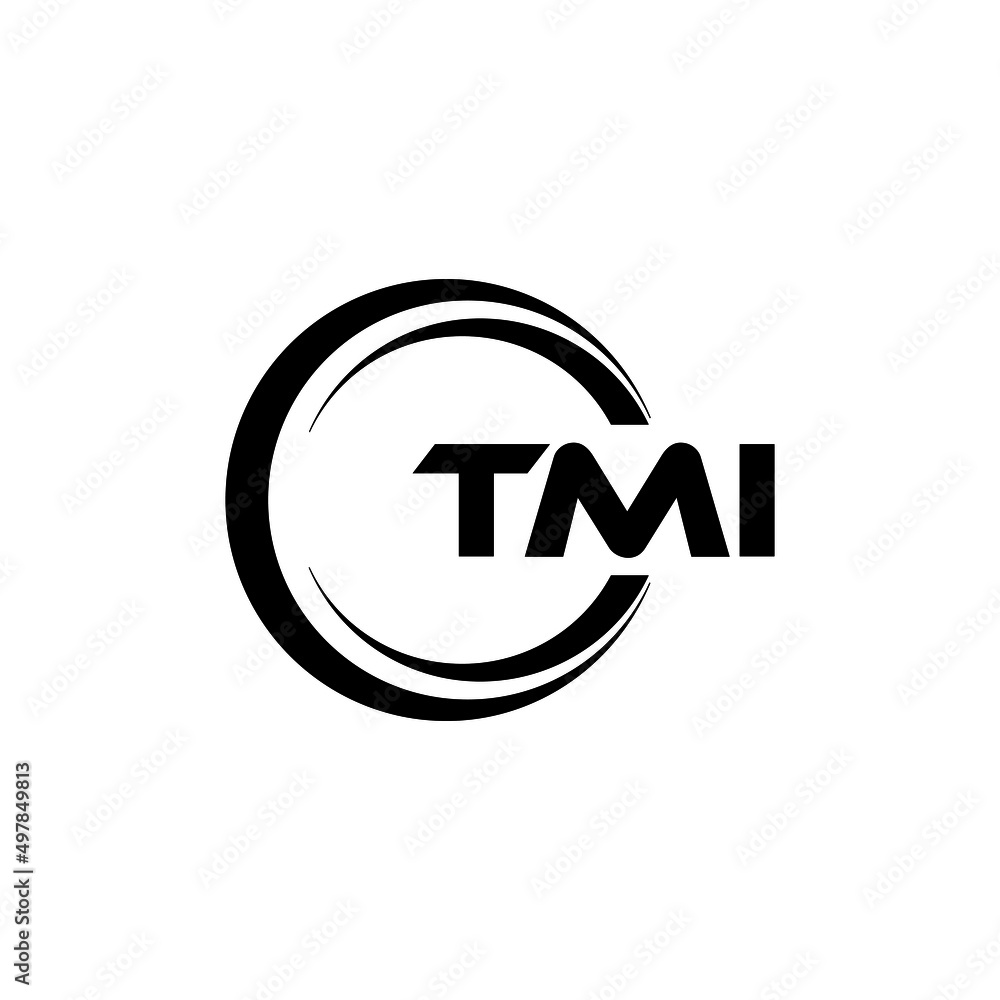 TMI letter logo design with white background in illustrator, vector ...