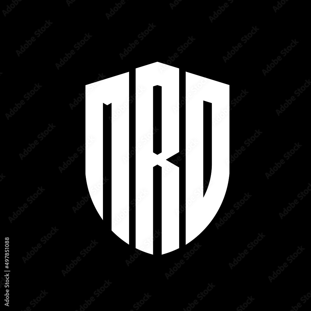 MRD letter logo design. MRD modern letter logo with black background ...