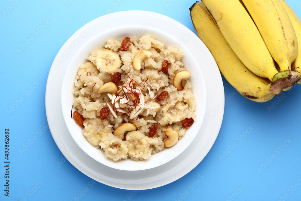 Banana Sooji Halwa,Kesari,Haiwa,Indian sweet,gujati,maharashtrian,south ...