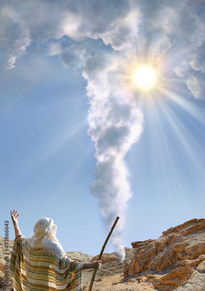 Poster A pillar of cloud leads Moses across the desert – Tableau ...