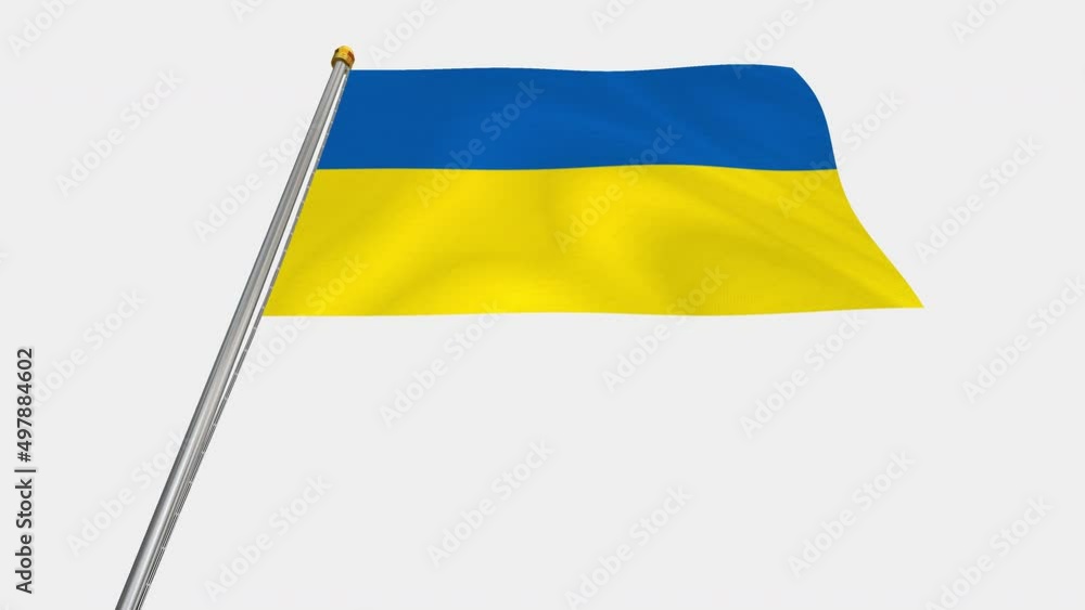 A loop video of the Ukraine flag swaying in the wind from below. Stock ...