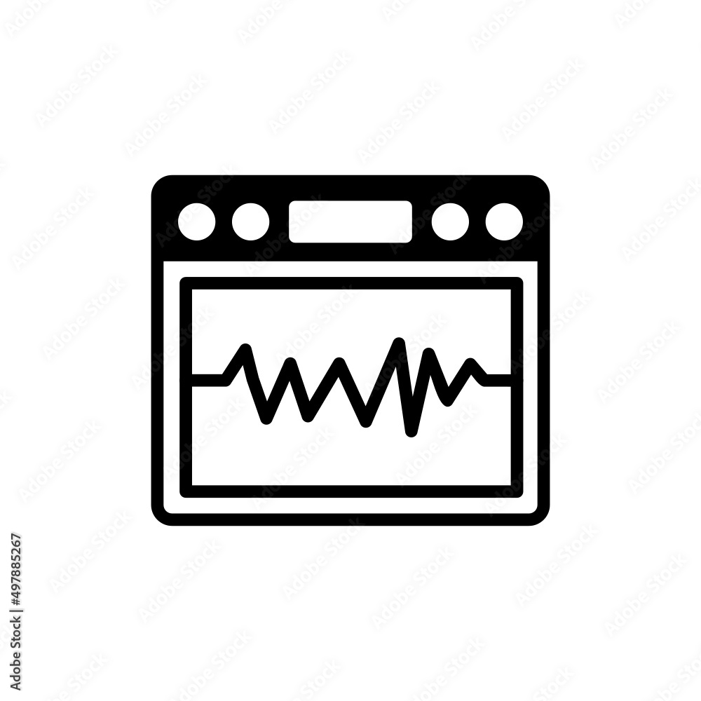 Seismograph Icon Stock Vector | Adobe Stock