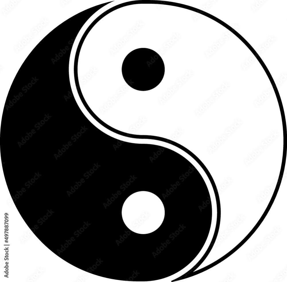Yin yang Daoism symbol. Yin-yang vector icon isolated Stock Vector ...