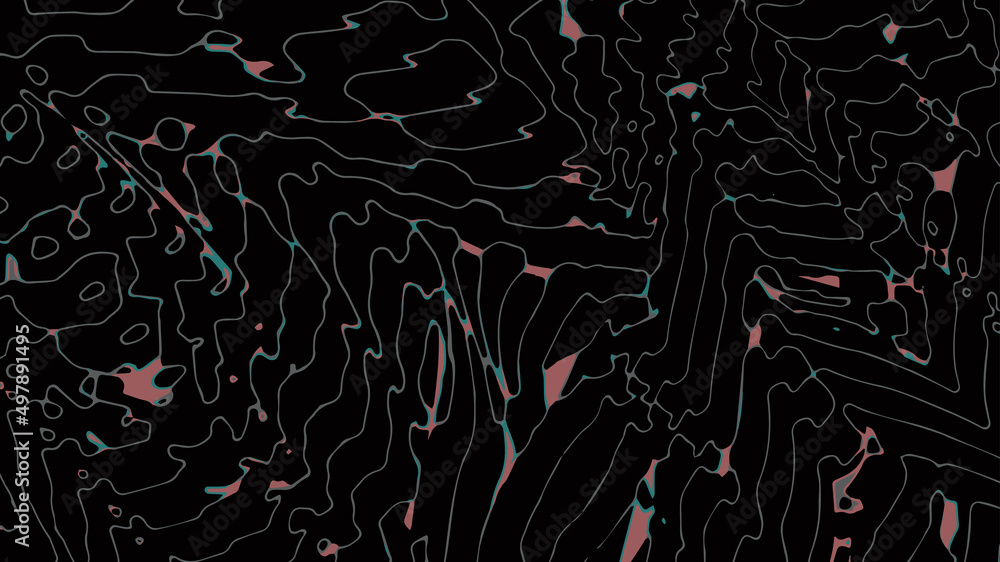 Vector dark background with liquid holographic curves Stock Vector | Adobe Stock