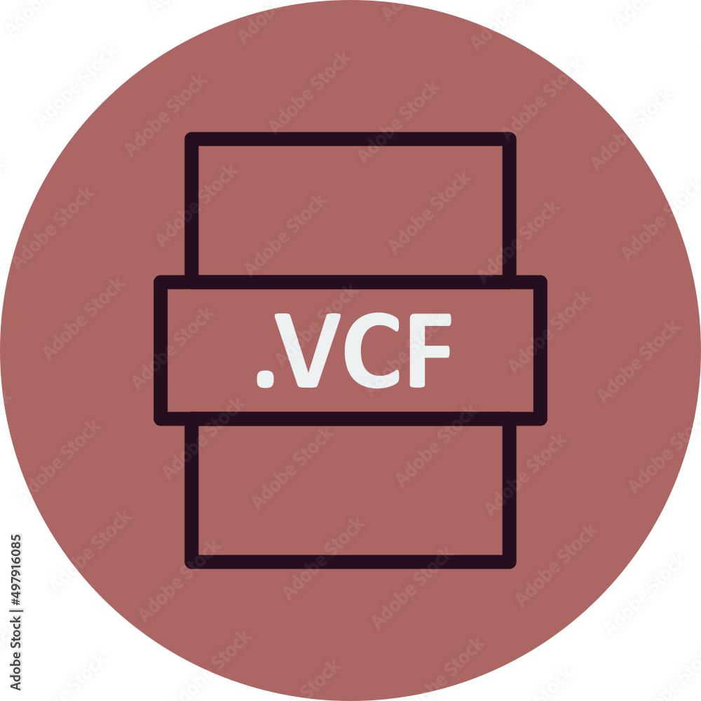 .VCF Icon Stock Vector | Adobe Stock