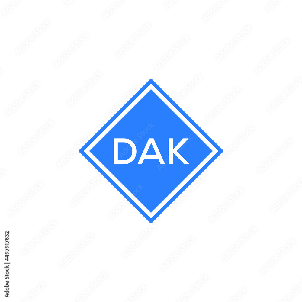 DAK letter design for logo and icon.DAK monogram logo.vector ...