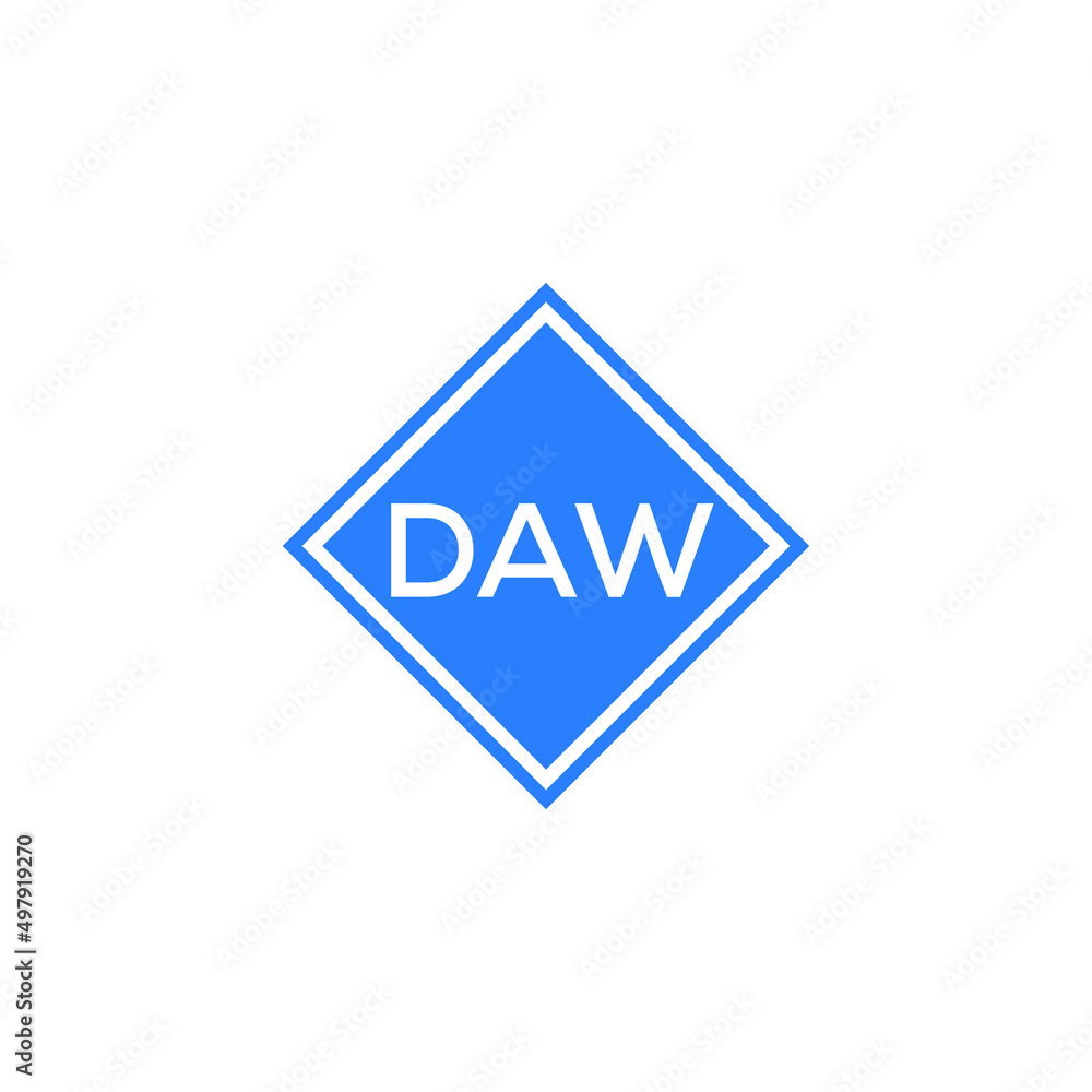 DAW letter design for logo and icon.DAW monogram logo.vector ...