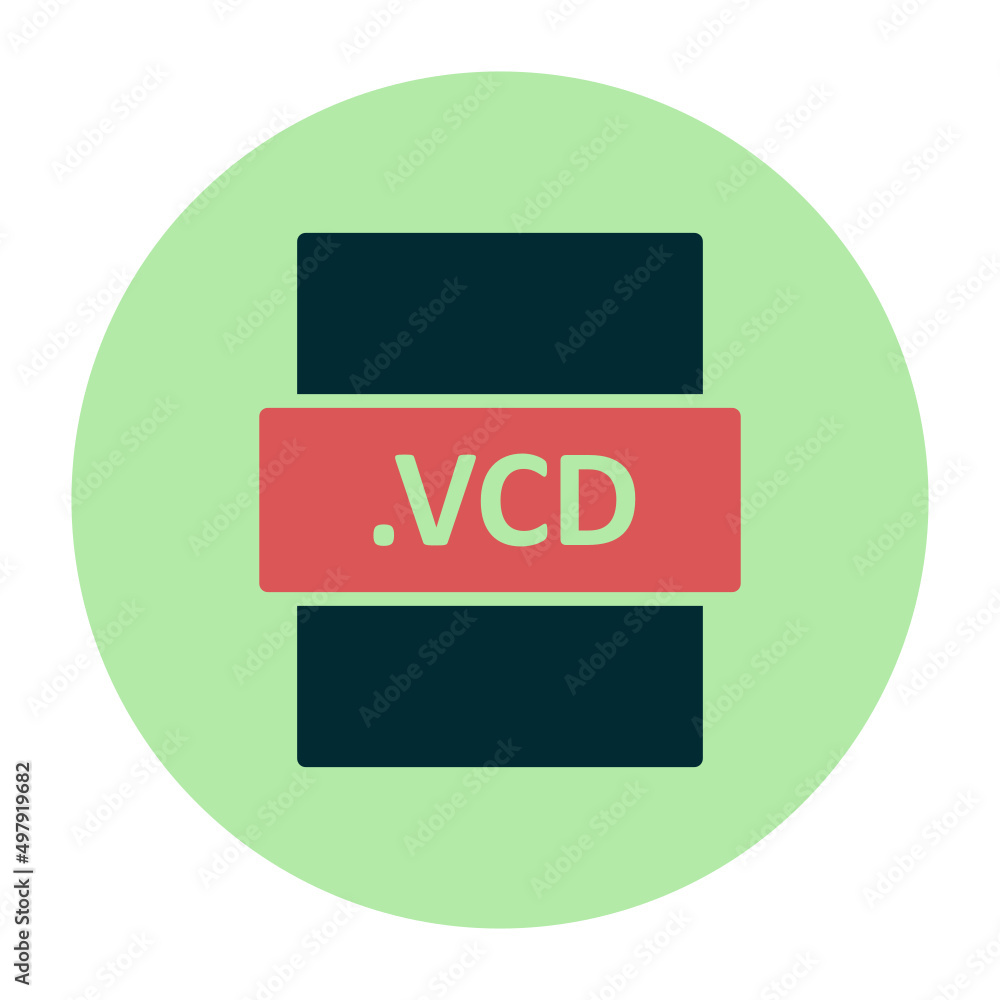 .VCD Icon Stock Vector | Adobe Stock