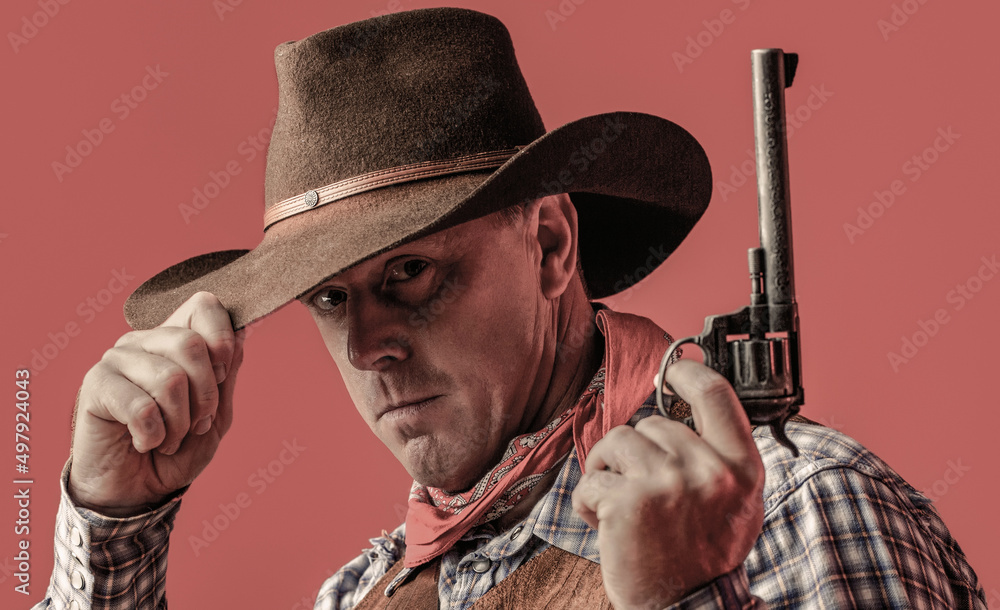 American cowboy. Cowboy wearing hat. Western life. Guy in cowboy hat ...