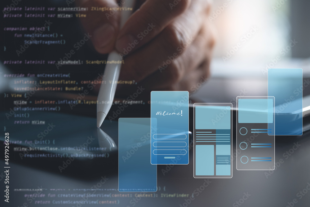 UX UI, Mobile apps user interface designs, digital software technology ...