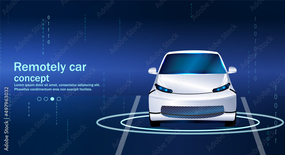 A smart car. Hardware diagnostics of the vehicle condition. The ...