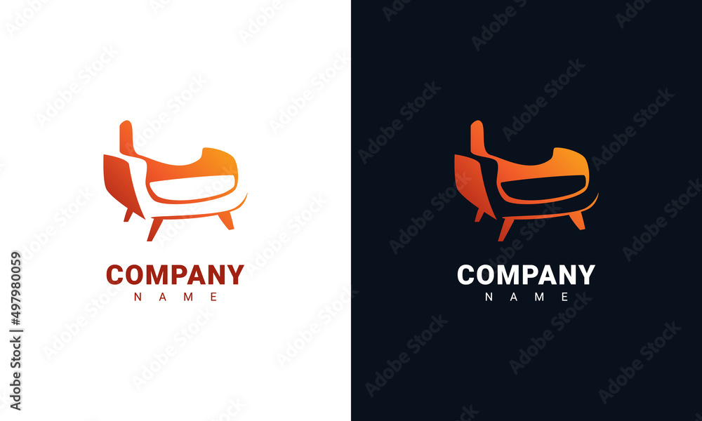 Sofa Furniture Logo Template Stock Vector | Adobe Stock