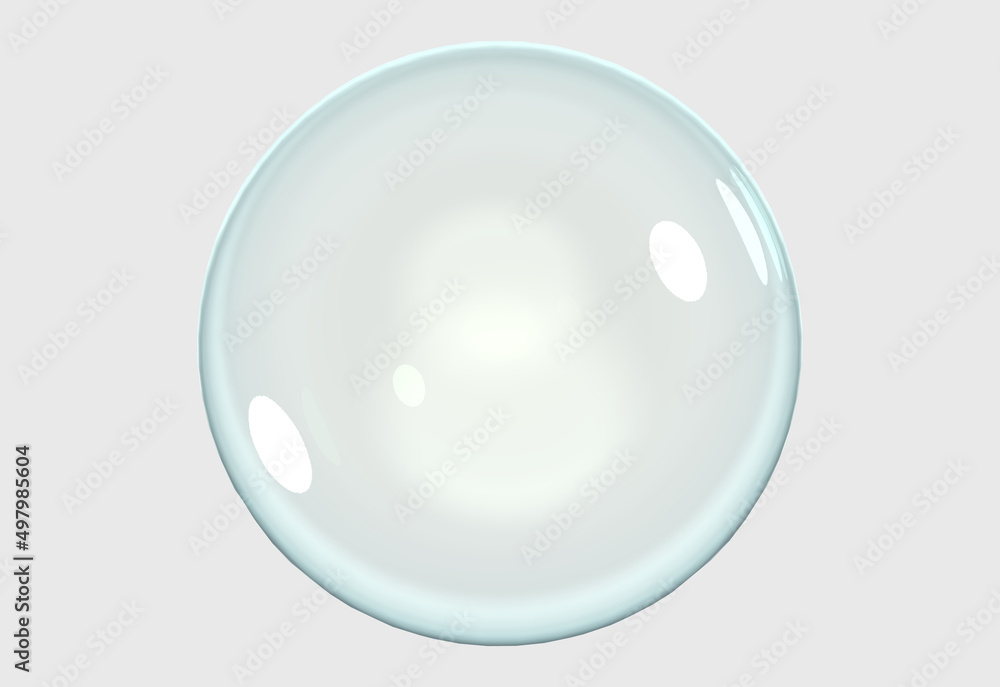 3d white light texture of reflection on rough bubble isolated on white ...
