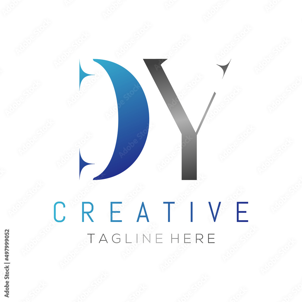 DY Logo Design vector Template. Creative Abstract DY Logo Design Vector ...