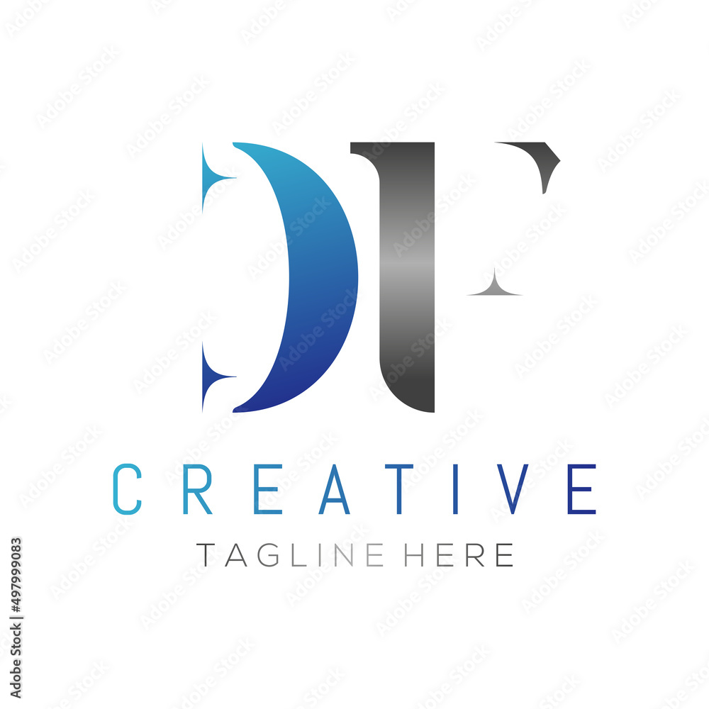 DF Logo Design vector Template. Creative Abstract DF Logo Design Vector ...