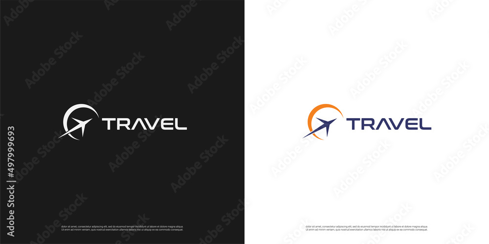 Travel agent logo design. Vector illustration Stock Vector | Adobe Stock