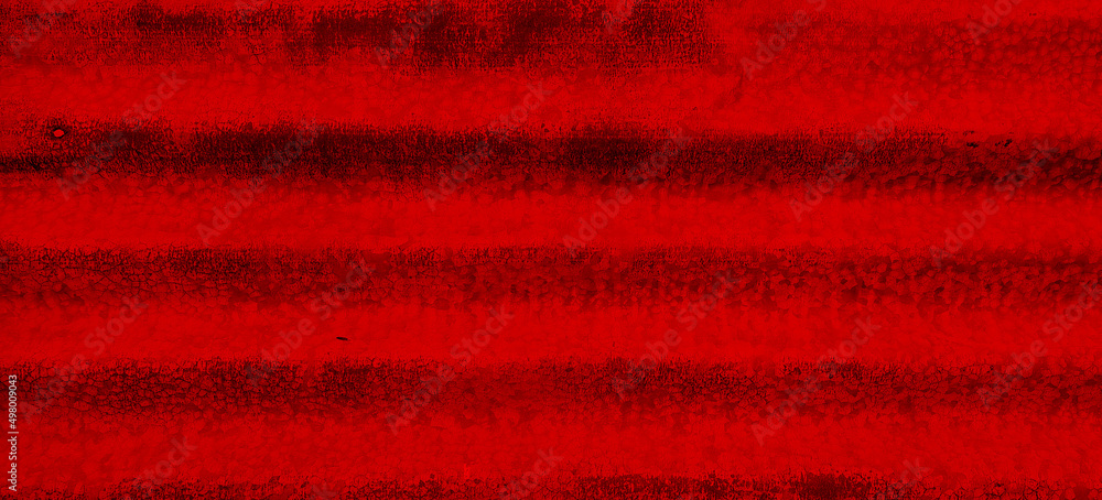 bright red corrugated zinc metal texture use as background. rustic ...