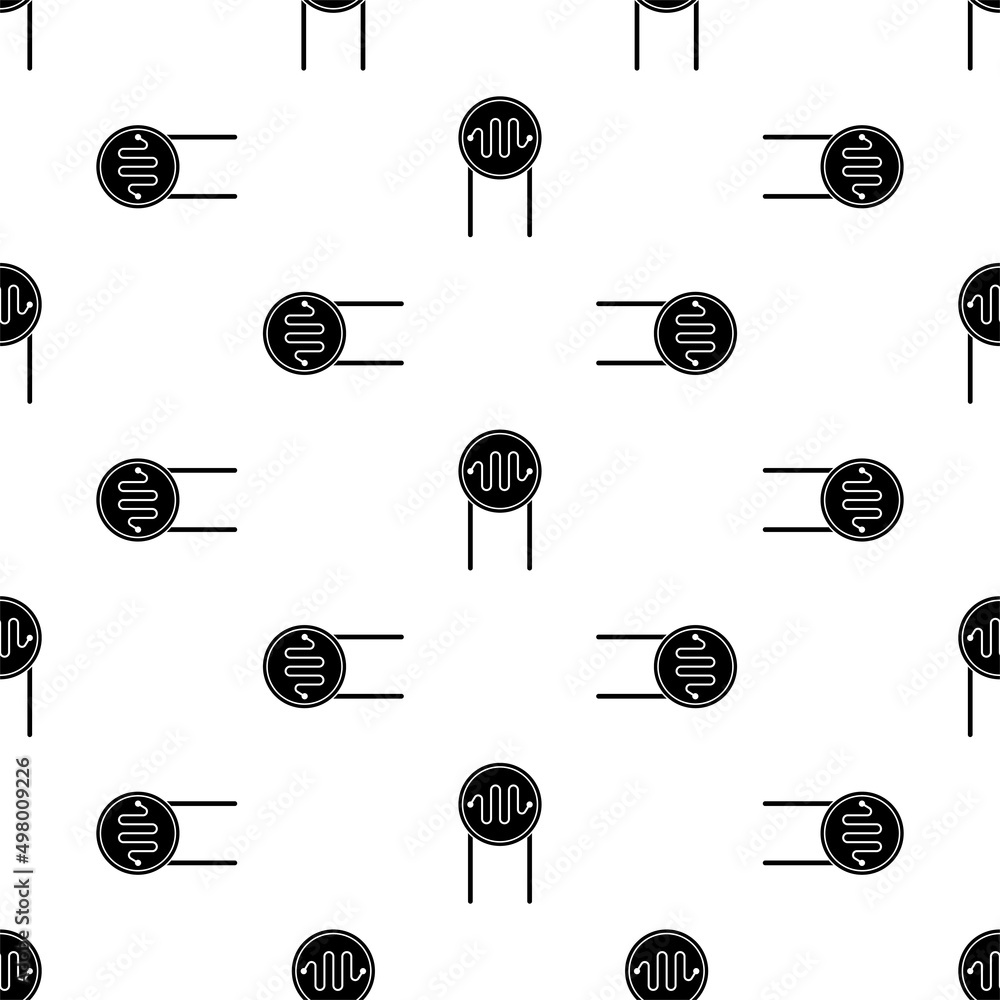 Light Dependent Resistor Icon Seamless Pattern, Light Resistor ...