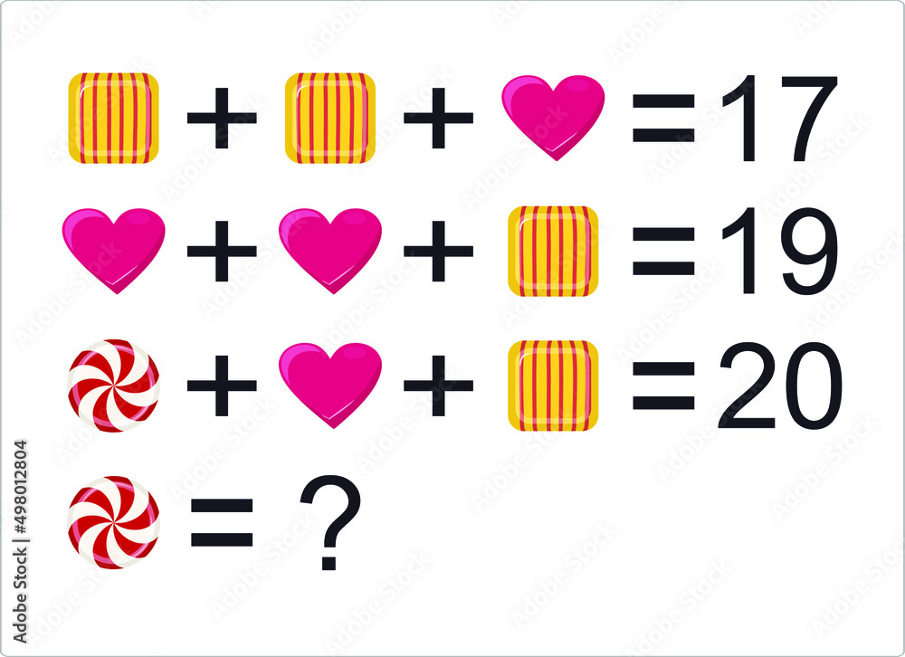 Mathematics educational game for children. Advanced level. Learning ...