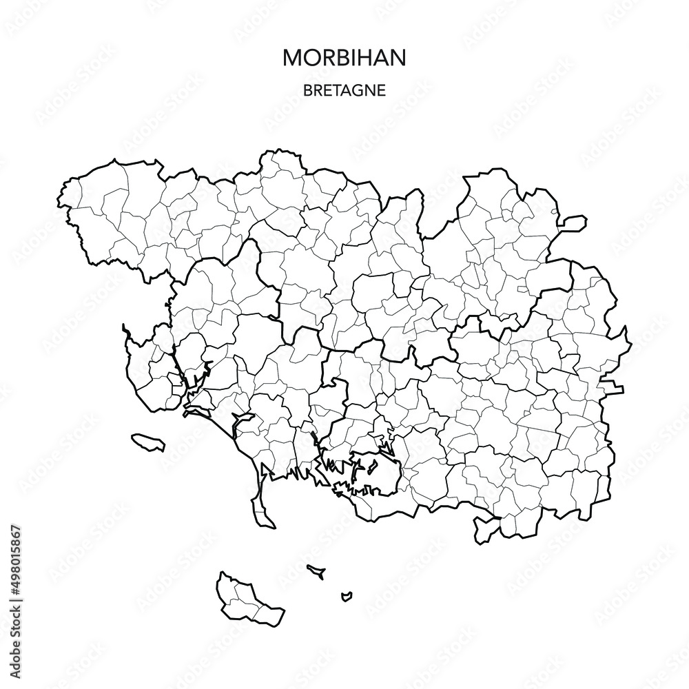 Vector Map of the Geopolitical Subdivisions of the French Department of ...