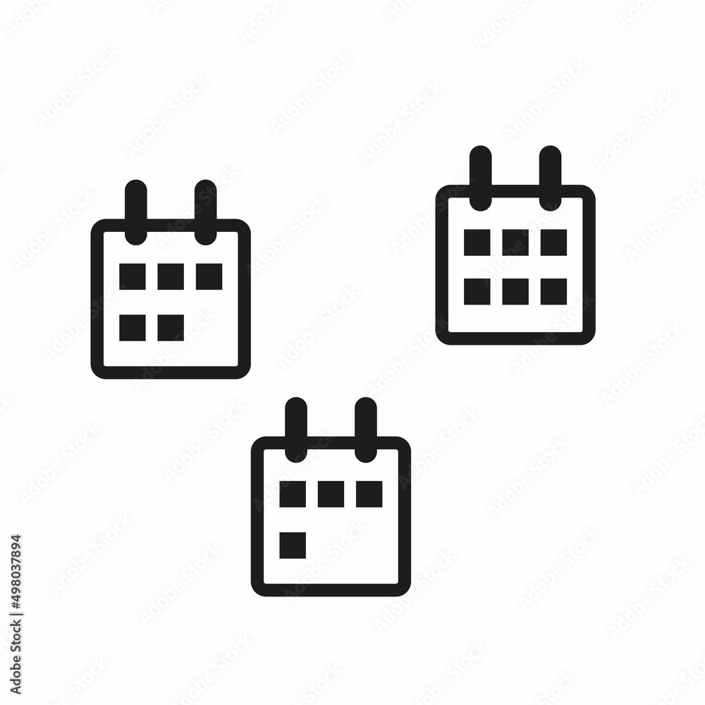 Calendar Icon in trendy flat style isolated on grey background ...