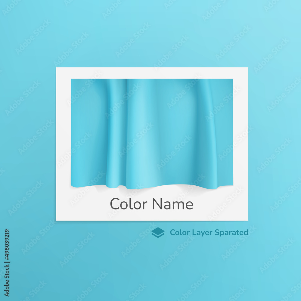 realistic fabric color swatches with editable color layer separated in ...