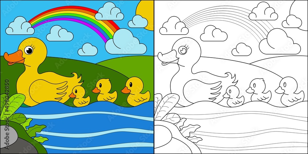 Mother Duck Coloring Pages