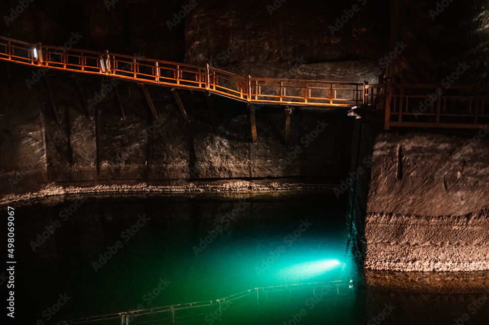 St. Kinga's Chapel in the Wieliczka Salt Mine near Krakow. Opened in ...