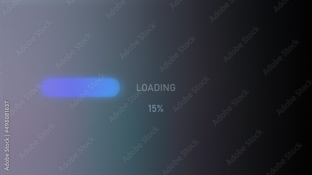 Black and white background. Motion. Purple and blue loading that ...