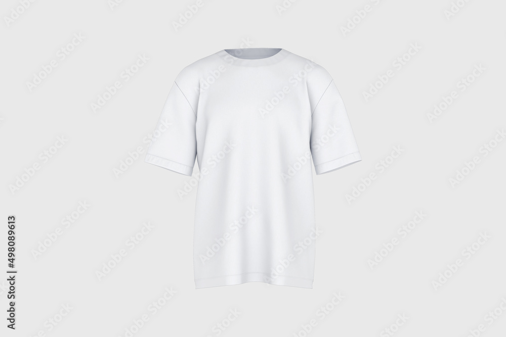 White Oversize T-shirts front view mockup front and back isolated on ...