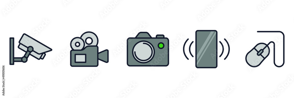 technology devices set icon symbol template for graphic and web design ...