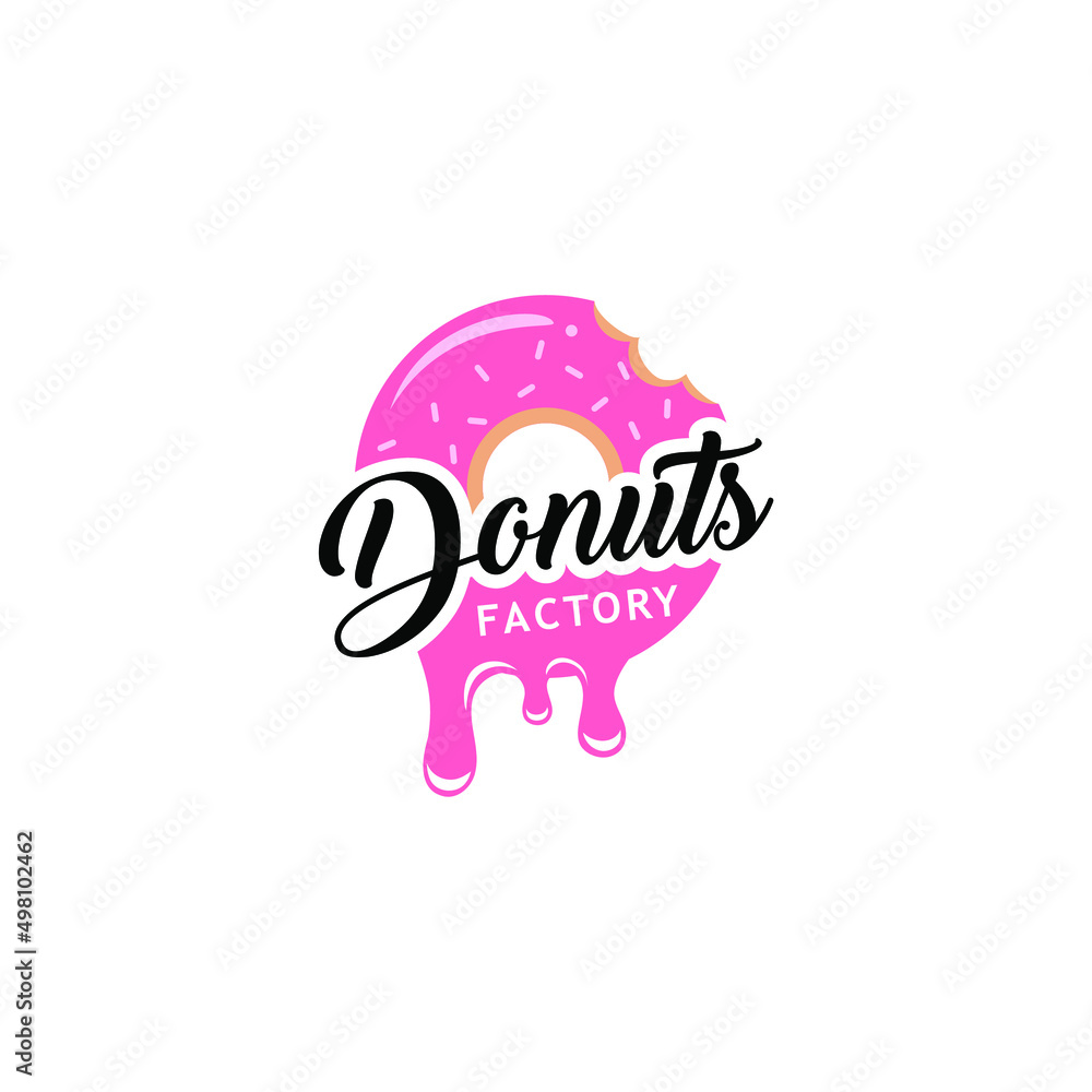 Donuts store logo. Patisserie, cafe or bakery emblem. Stock Vector ...