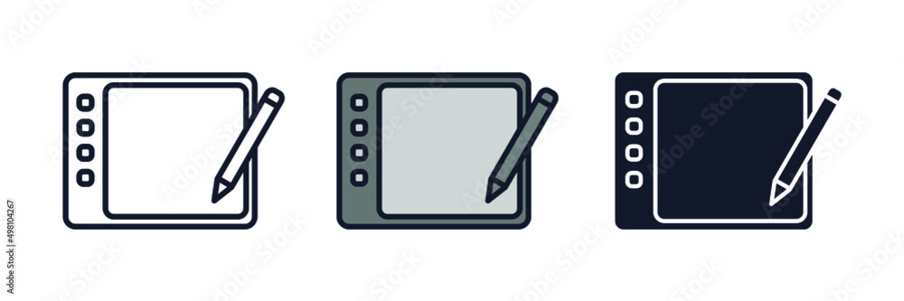 graphic tablet icon symbol template for graphic and web design ...