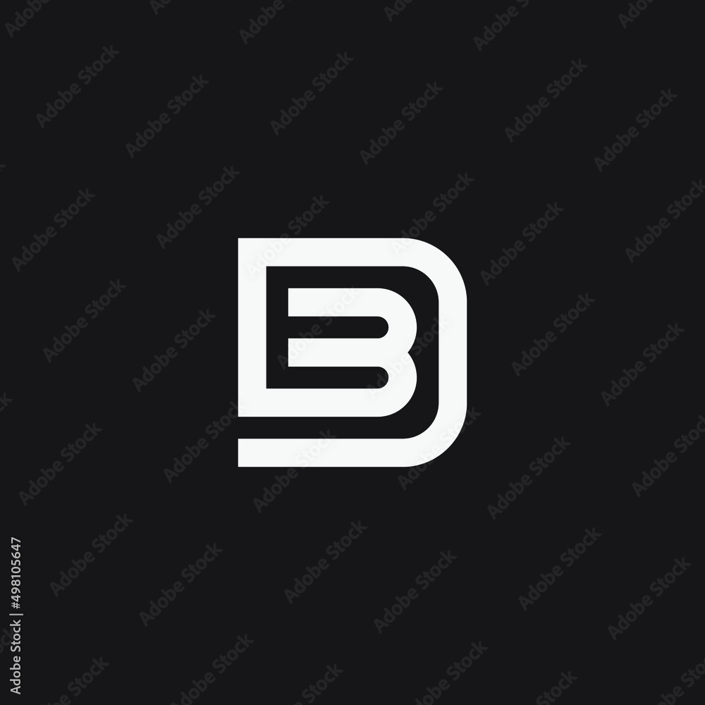 Initial Letter Db Monogram Logo Design Stock Vector Adobe Stock