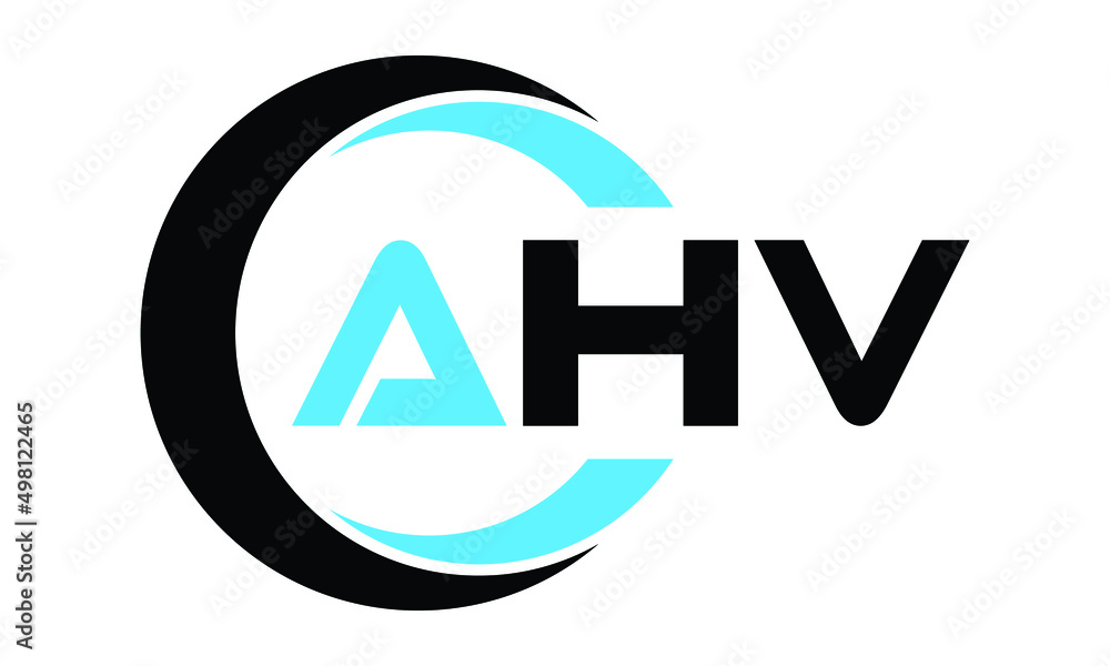 AHV swoosh logo design vector template | monogram logo | abstract logo ...