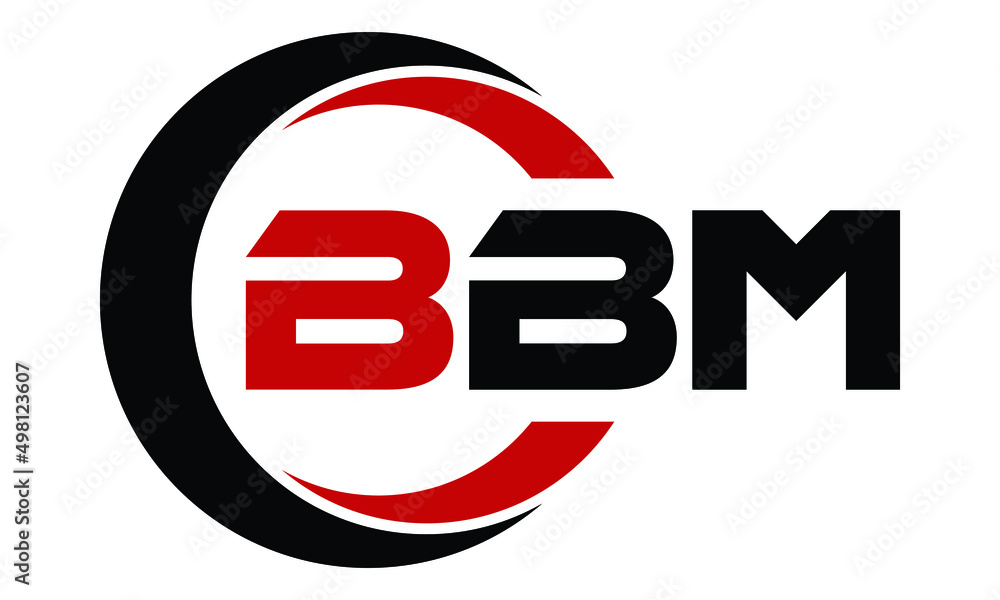 BBM swoosh logo design vector template | monogram logo | abstract logo ...