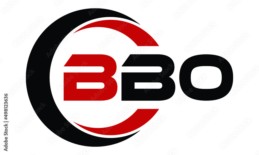 BBO swoosh logo design vector template | monogram logo | abstract logo ...